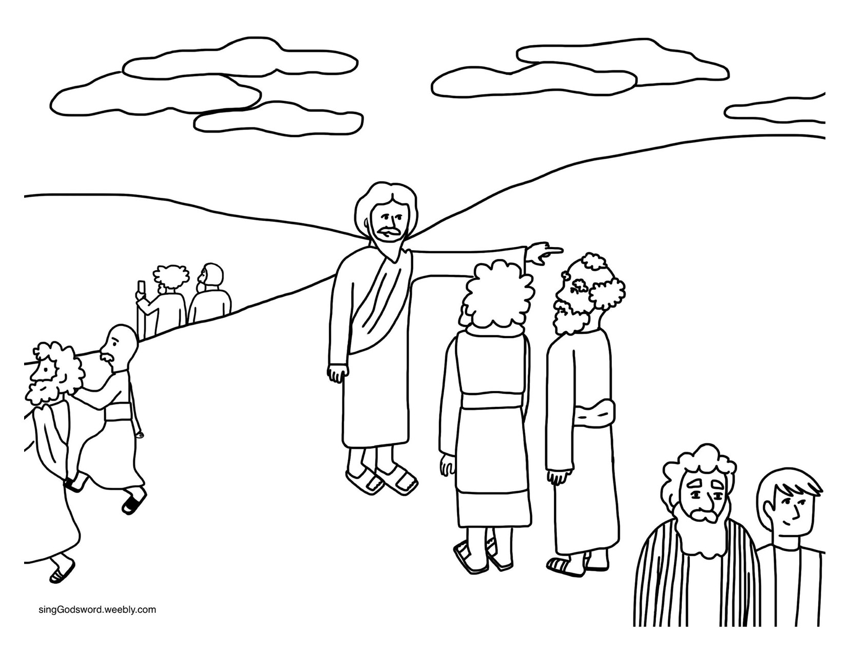 Jesus Casts Out Demons Coloring Page Coloring Pages